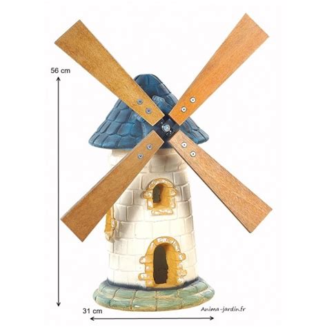 Moulin de jardin Ardoise décoration de jardin 56cm pas cher