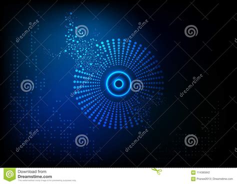 Blue Abstract Circle Technology Stock Vector Illustration Of Circle