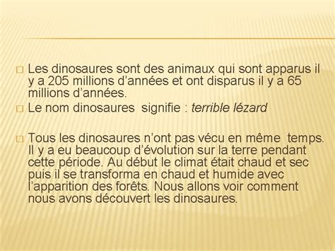 Les Dinosaures Sont Des Animaux Qui Sont Apparus