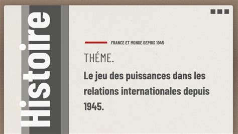 Le Jeu Des Puissances Depuis 1945