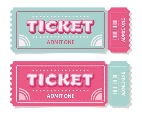 Premium Vector Pink Tickets Ticket To A Festive Event Ticket For