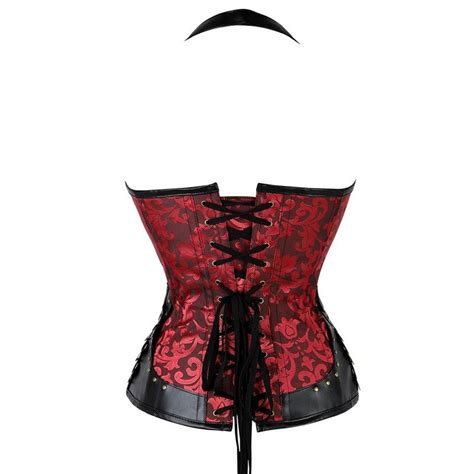 Corset Bicolor Negro Y Rojo