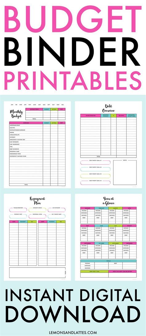 Free Budget Binder Printables