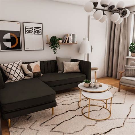 Dark Grey Couch Combo Black Sofa Living Room Decor Black Sofa Living