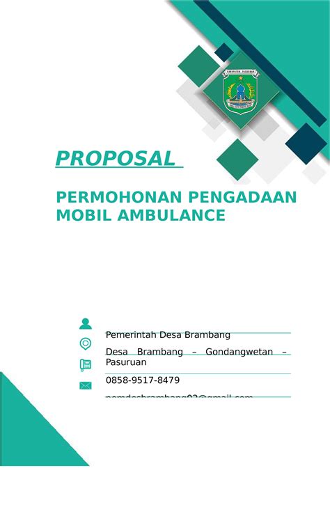 Proposal Mobil Siaga Desa 2023 PROPOSAL PERMOHONAN PENGADAAN MOBIL