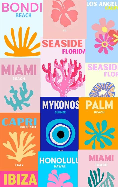 Preppy Wallpaper Background Preppy Wallpaper Beach Wall Collage