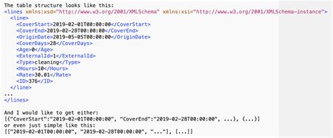 transform an xml table by sql xquery stack overflow