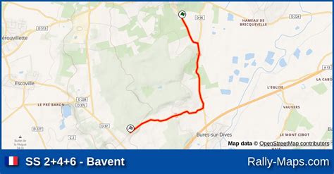 SS 2 4 6 Bavent stage map Rallye Régional des Marais 2009 Coupe