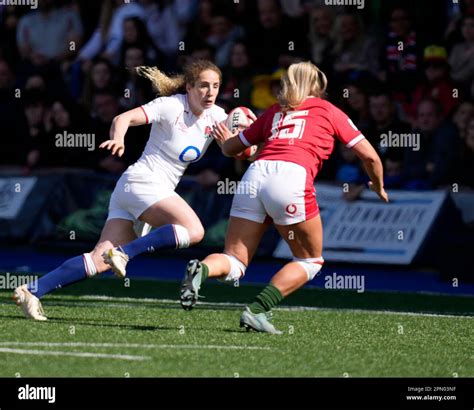 Cardiff UK 15 Apr 2023 Abby Dow England L Courtney Keight Wales