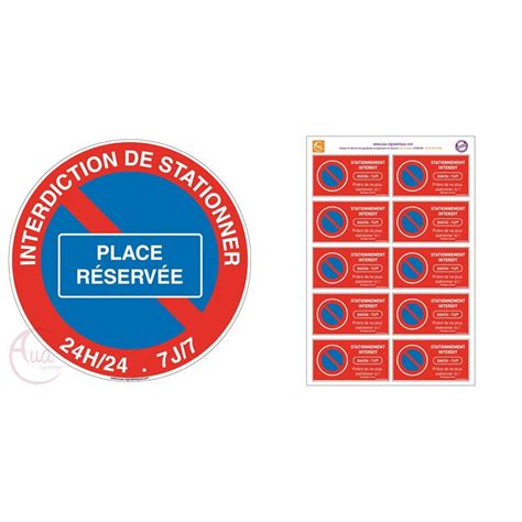 Aua Signaletique Panneau Interdiction De Stationner Place R Serv E