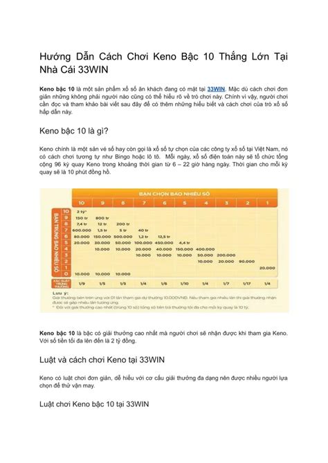 PPT Cách Chơi Keno Bậc 10 PowerPoint Presentation free download ID
