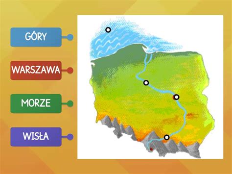 Mapa Polski Rysunek Z Opisami