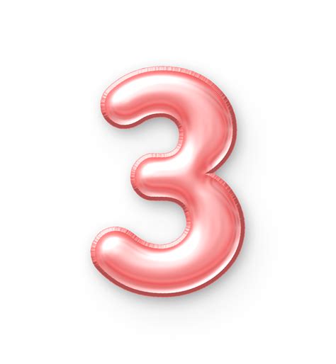 Number Balloon Pink Png