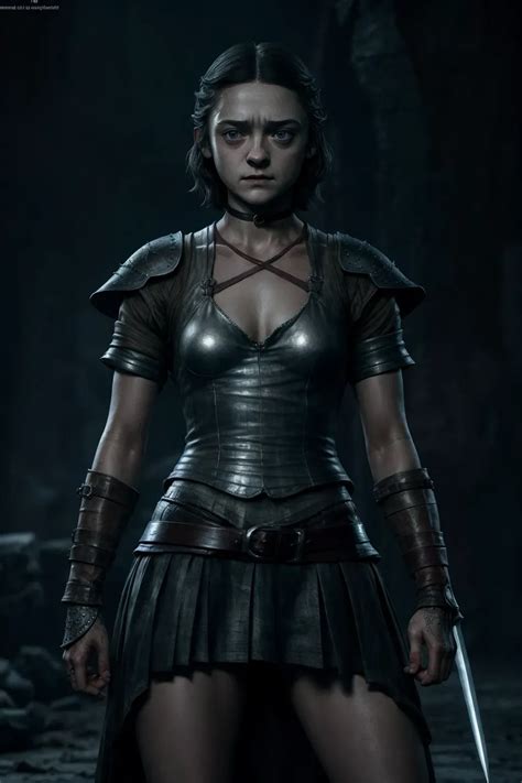 Dopamine Girl A Full Body Shot Of Skinny Ashamed Arya Stark