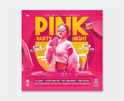10 Best Pink Party Flyer Templates Psd • Psd Design
