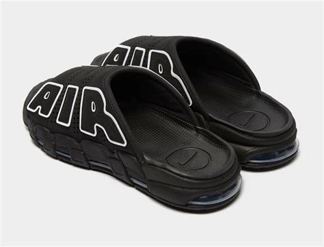 お披露目ナイキ エアモアアップテンポ スライド Nike Air More Uptempo Slide Black White