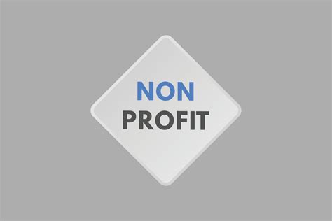 Non Profit Text Button Non Profit Sign Icon Label Sticker Web Buttons