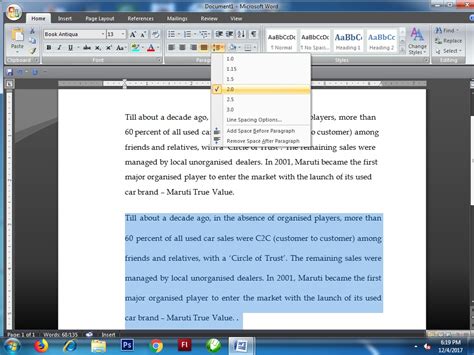 How To Do 1 1 2 Line Spacing In Word