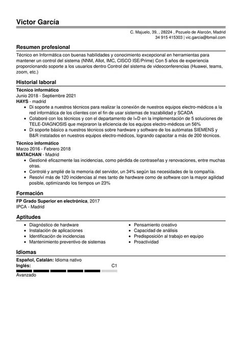 Hoja De Vida En Word 10 Formatos Gratis Para Descargar
