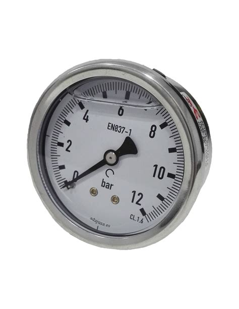 Manomètre à glycérine montage métal 63mm 0 6 bar ADAJUSA