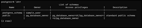 How To Describe Database Objects In PostgreSQL From Psql