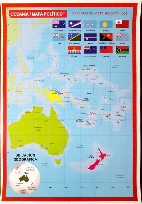 Oceanía Mapa político DPSoc13 tEducacion