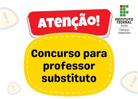 Ifg C Mpus Valpara So Abre Vagas Para Professor Substituto Prefeitura
