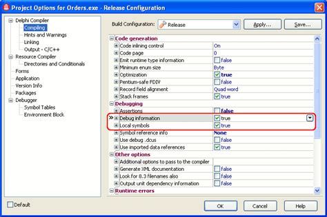 Compiling Delphi XE Applications With Debug Information TestComplete