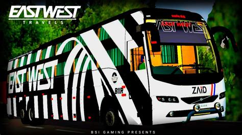 EAST WEST Travels Livery Volvo B11r Sleeper Bus Mod For Bussid