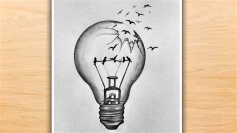 Creative Light Bulb Drawing Easy Pencil Sketch Drawing Pencil