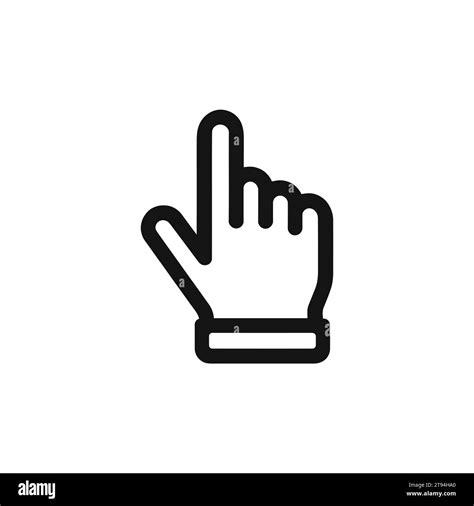 Clicking Finger Icon Hand Pointer Vector Illustration Stock Vector