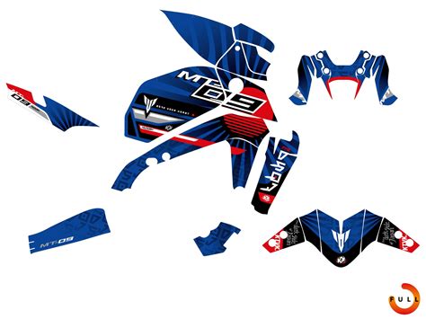 KIT DÉCO MOTO DARKSIDE YAMAHA MT 09 BLEU FULL Kutvek