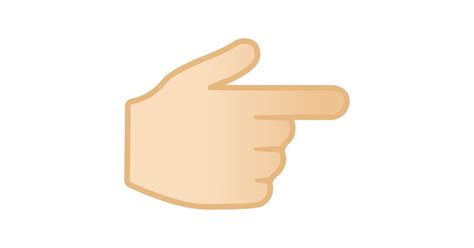 Backhand Index Pointing Right Light Skin Tone Emoji