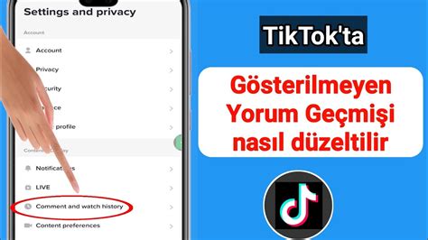 TikTok ta Gösterilmeyen Yorum Geçmişi Seçeneği Nasıl Onarılır 2023