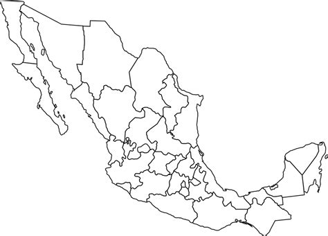 Mapa De M Xico Para Colorear M Xico Mi Pa S