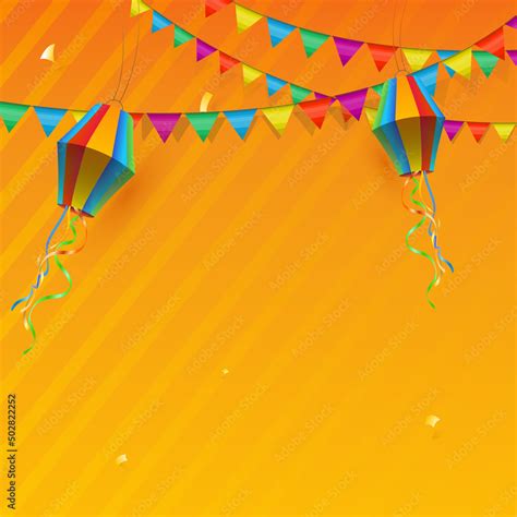 Vetor De Festa Junina Festival Background Design Template Do Stock