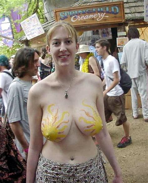 Older Women Flashing Right In A Town