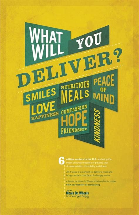 Meals On Wheels Advocacy Posters By Anna Defazio Via Behance Meals