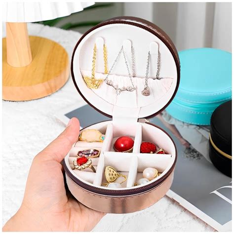 Ripley Joyero Minari Circular Oro Rosa Organizador De Joyas Anillos