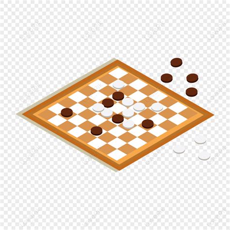 Cartoon Brown Chessboard Elements Checkerboard Square Black And White