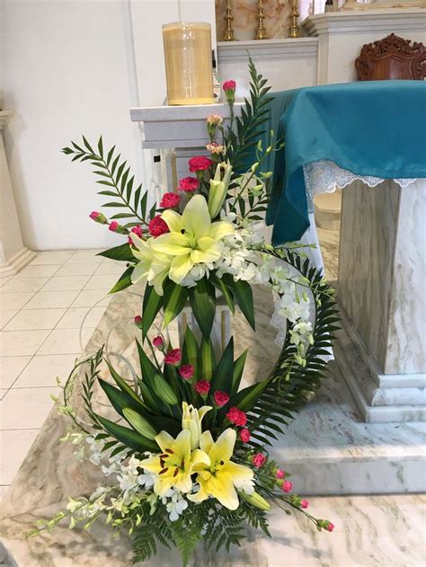 Hoa phụng vụ Giáo Xứ Khiết Tâm Easter floral arrangement Funeral