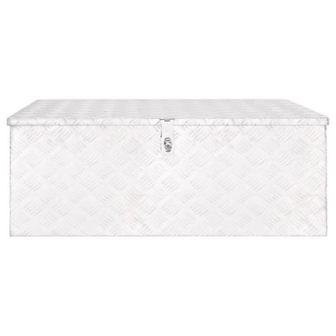 ZJCHAO Boîte de rangement Argenté 100x55x37 cm Aluminium