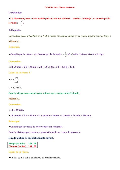 Découvrir 166 imagen formule vitesse distance temps fr thptnganamst