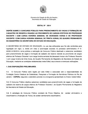 Preenchível Disponível concurso ceperj rj gov Governo do Estado do Rio