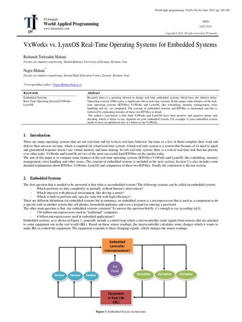 vxworks vs lynxos real time operating systems for embedded systems pdf embedded system