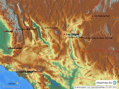 Stepmap Usa Der Westen Landkarte F R Nordamerika