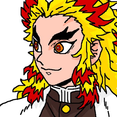 Editing Kyojuro Rengoku Free Online Pixel Art Drawing Tool Pixilart