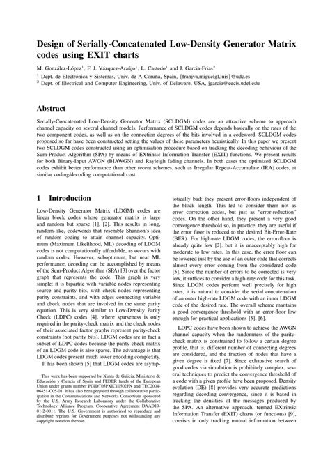 pdf design of serially concatenated low density generator matrix codes using exit charts