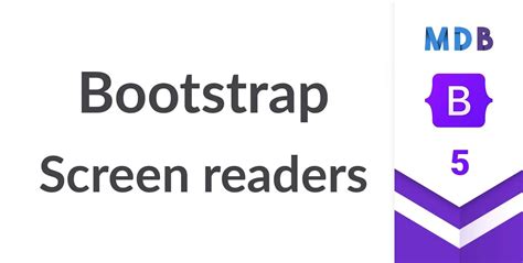 bootstrap screen readers examples and tutorial