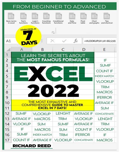 excel 2022 the 1 guide to master all the functions and formulas to become a professional in